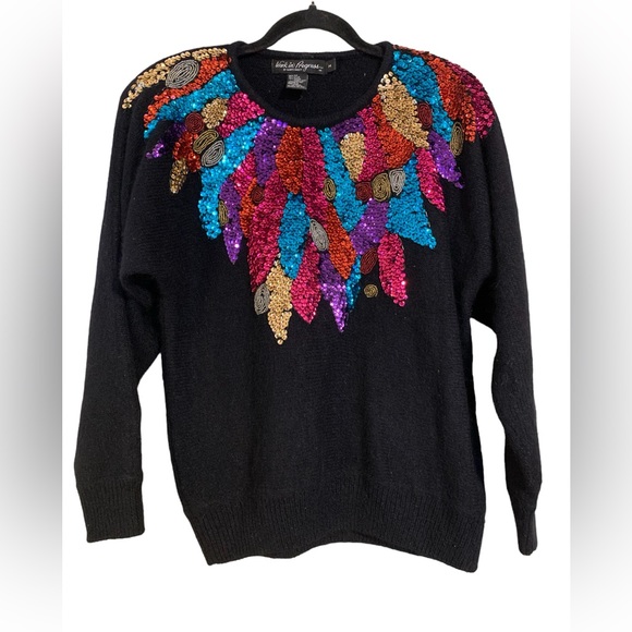 Work In Progress | Sweaters | Work In Progress Gladys Bagley Vintage Silk Angora Blend 8s Sequin ...